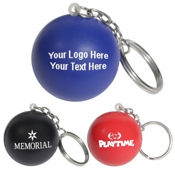 Promotional Stress Ball Key Chain - Key Chains - Fun, Games & Music