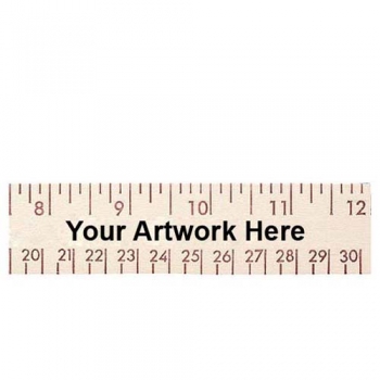 12 Inch Custom Natural Finish Wood Rulers - English & Metric Scale ...