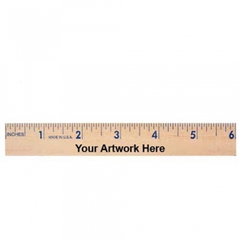 6 Inch Customized Natural Finish Flat Wood Rulers - Wood Ruler - Rulers ...