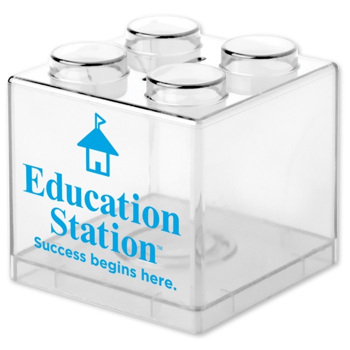 Personalized Building Block Bank - Clear