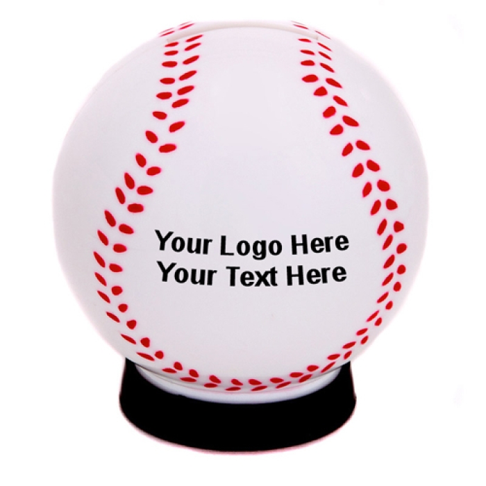 Custom Printed Baseball Shaped Coin Banks