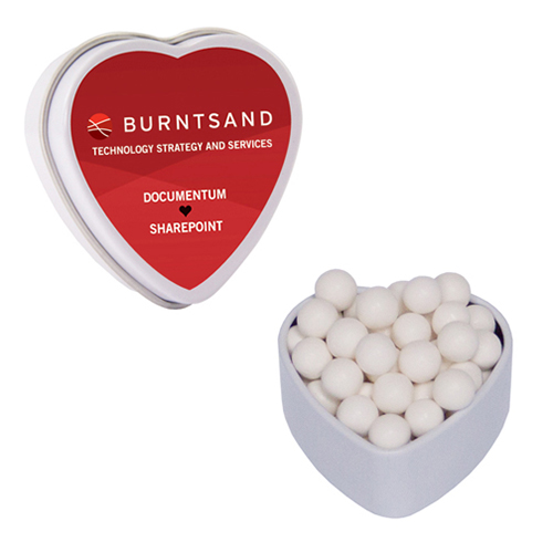 Promotional Small Heart Tin with Signature Peppermints - Mints - Food ...