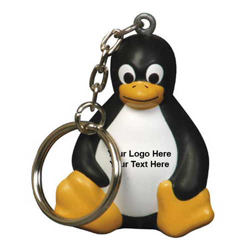 Custom Logo Imprinted Sitting Penguin Key Chain - Key Chains - Fun ...