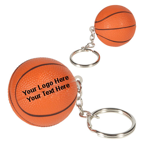 Custom Printed Basketball Key Chain - Key Chains - Fun, Games & Music