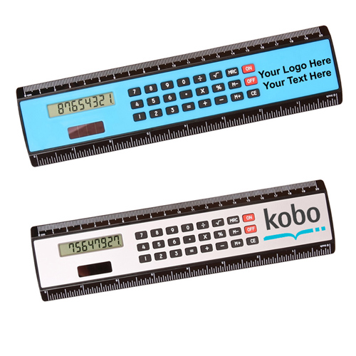 8 Inch Customized Black Edge Rulers / Calculators - Plastic Ruler ...