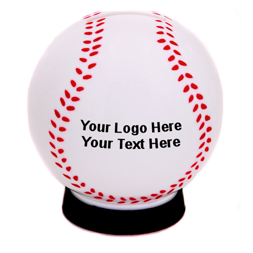 Custom Printed Baseball Shaped Coin Banks - Coin Banks - Fun, Games & Music